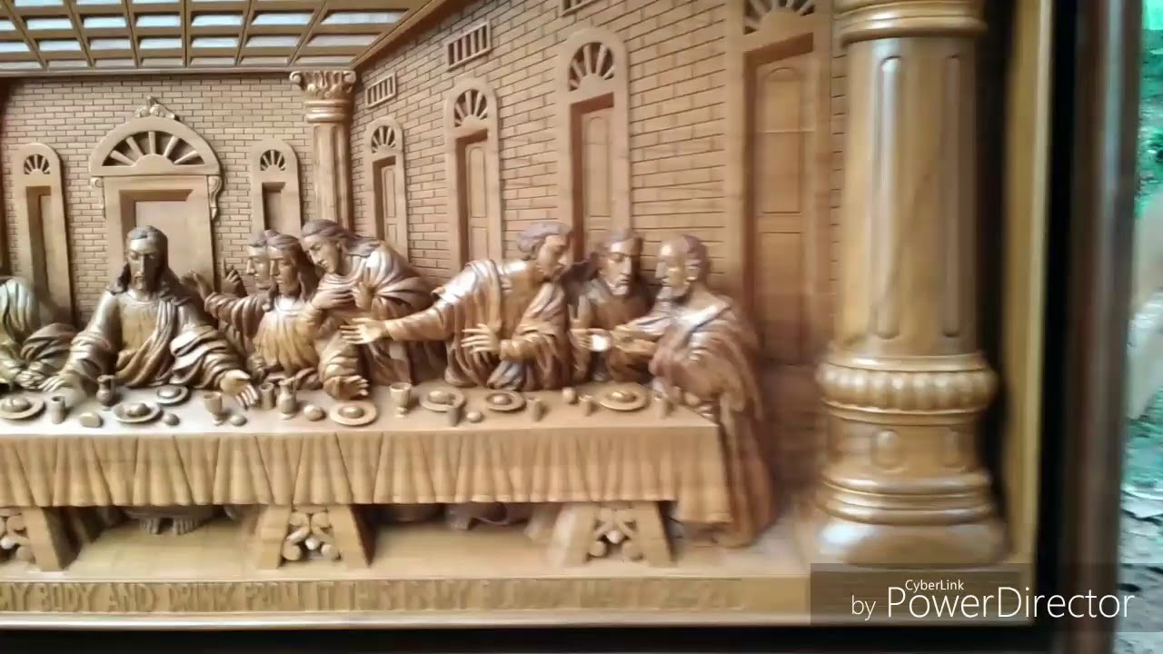 The last supper carving wood - YouTube