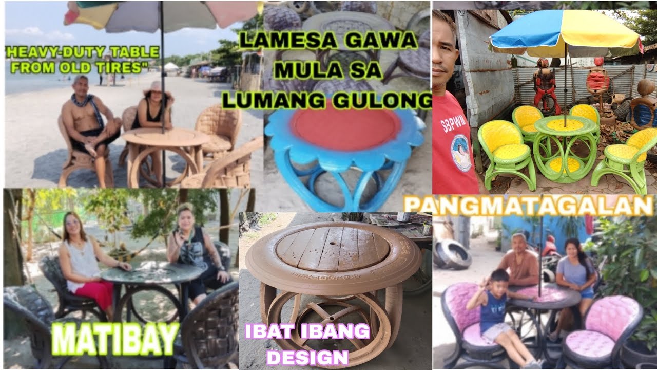IBAT IBANG KLASE NG #lamesa#table gawa sa #lumang #gulong #creative # ...