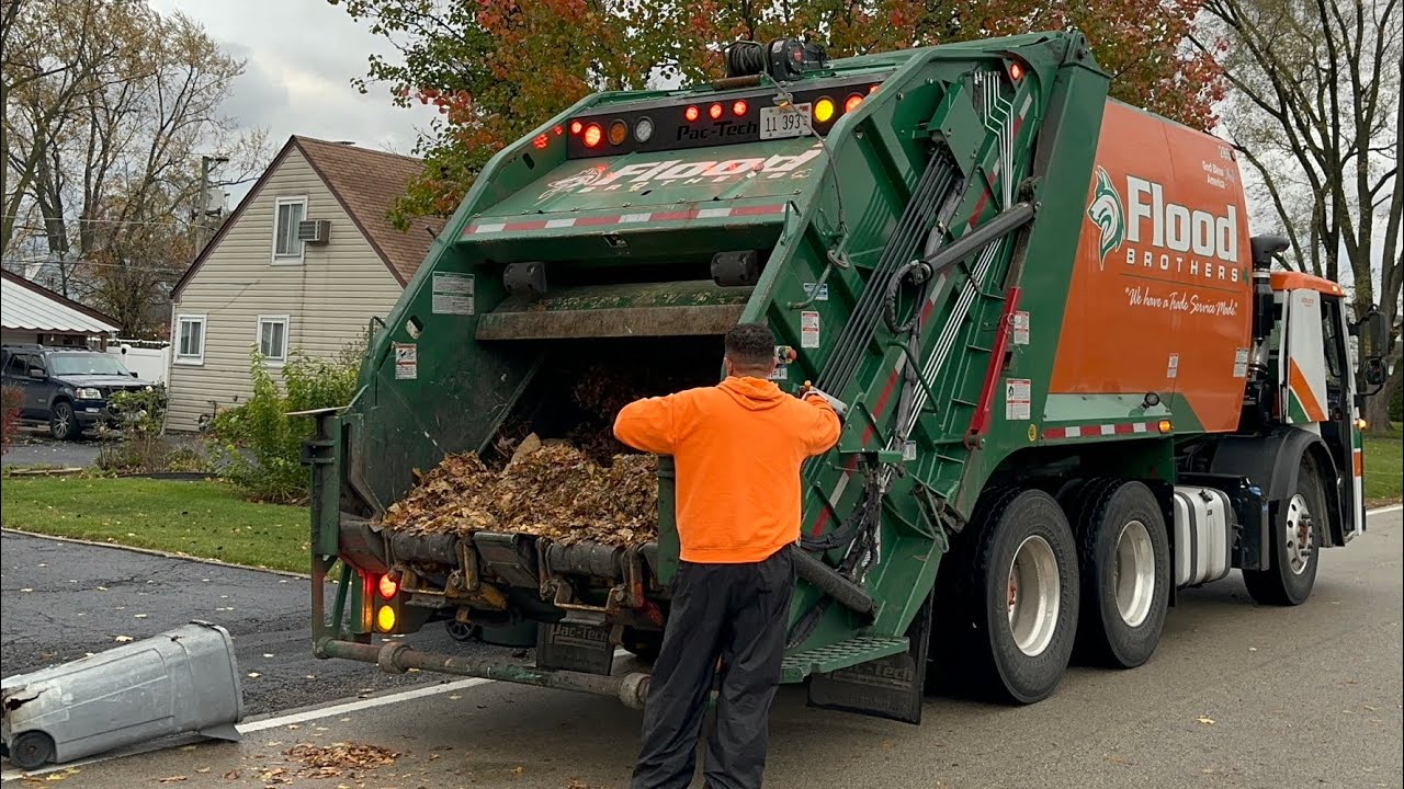 New Flood Brothers Mack LR Pac-Tech Rear Loader Garbage Truck Packing ...