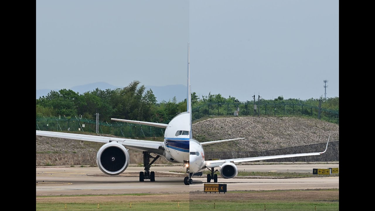 B737 800 VS B777 300ER - YouTube