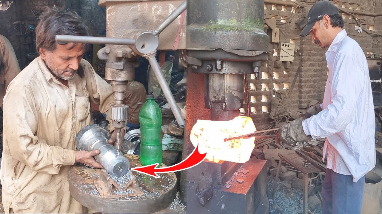 Forging and Manufacturing Truck Trailer Axle Spindle | Production ...