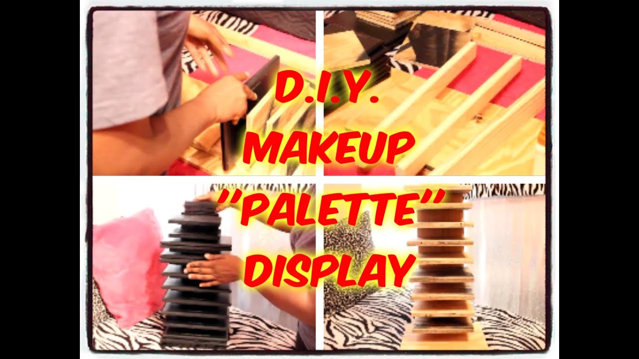 DIY '''MAKEUP PALETTE'' DISPLAY STAND - YouTube