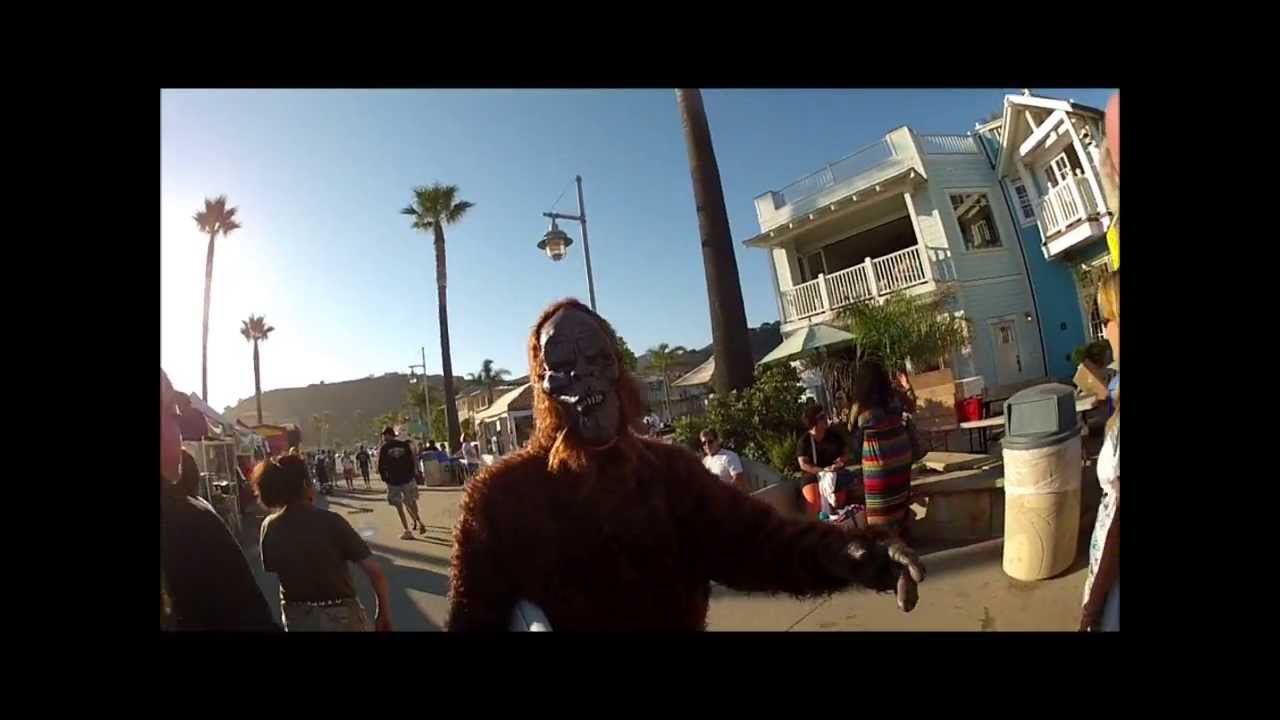 Surfing Sasquatch Brings His Bigfoot to Avila Beach - YouTube