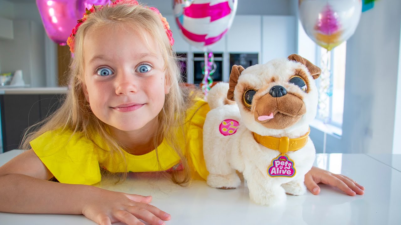 Gaby received a Funny Dog Toy for her Birthday - YouTube