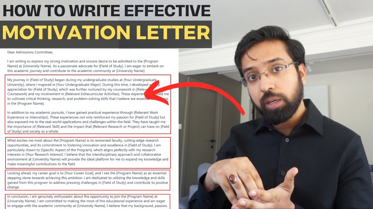 How to write Motivation Letter | Complete guide - YouTube