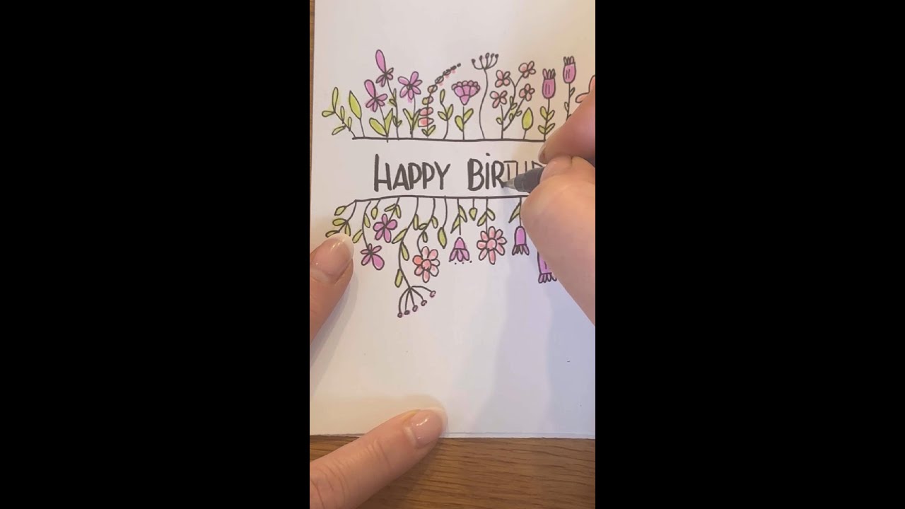 Mit Sketchnotes eine Glückwunschkarte zeichnen - YouTube