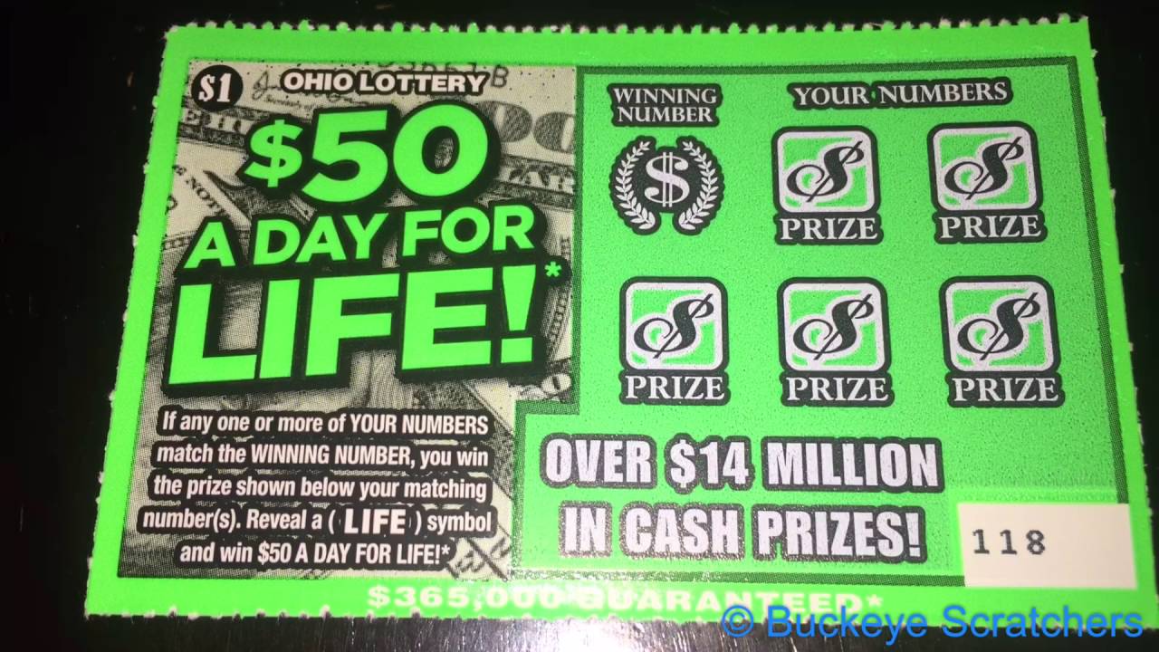 $50 A Day For Life! Ohio lottery Instant Win Ticket - YouTube