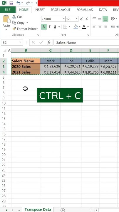 Excel Easy Tip🔥Transpose Function #shrots #short #viral #exceltips - YouTube