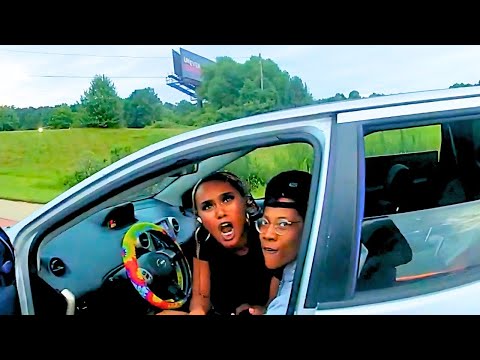 Road Raging Couple Meets No-Nonsense Cop
