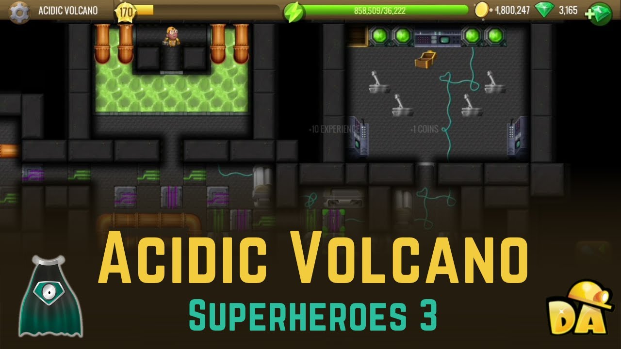 Acidic Volcano - #5 Superheroes 3 (2021) - Diggy's Adventure - YouTube