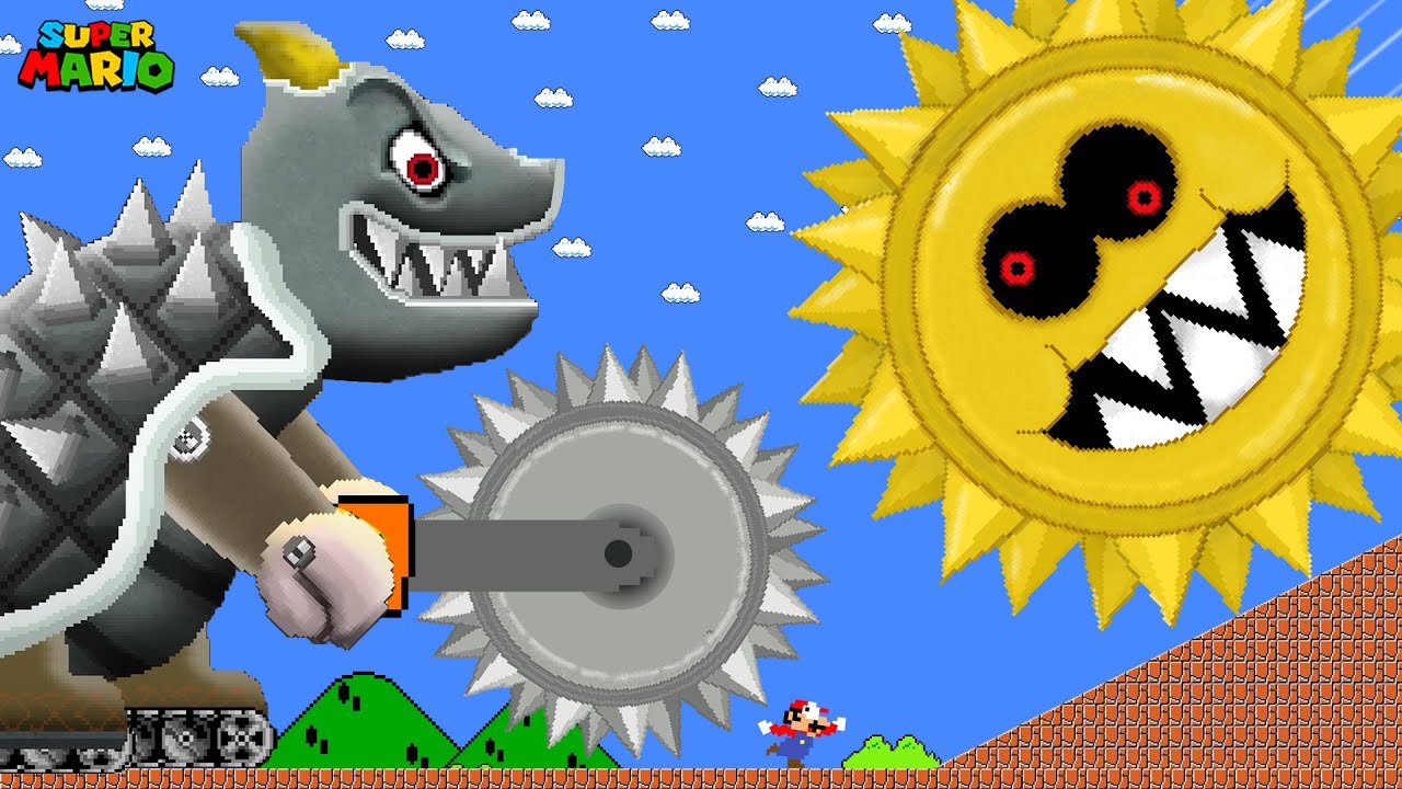 Mario's Mega Grrrol Gold vs the Giant Mega Bowser Calamity in Maze ...