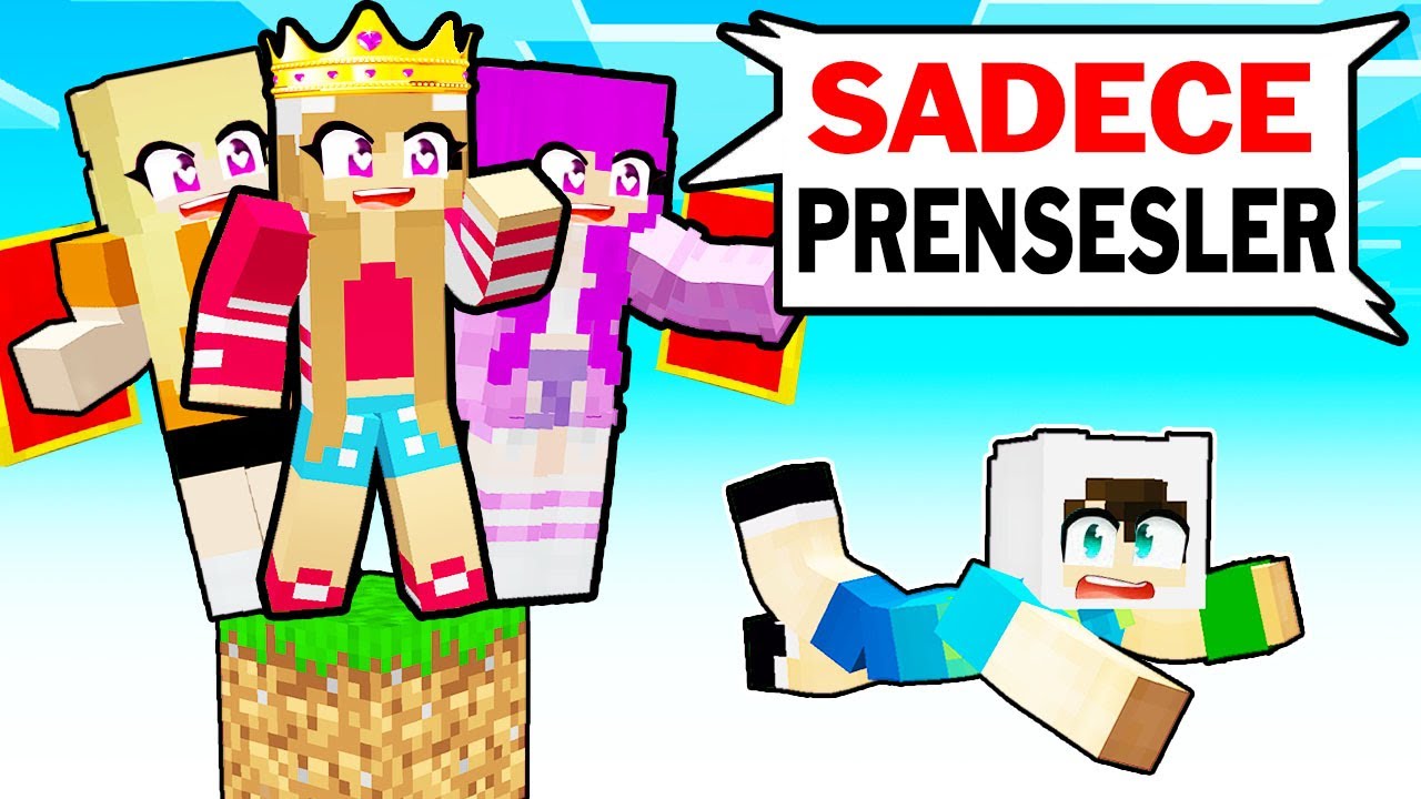 SADECE PRENSESLER VS ENES ARSLAN TEK BLOK - ⚠️ Minecraft - YouTube