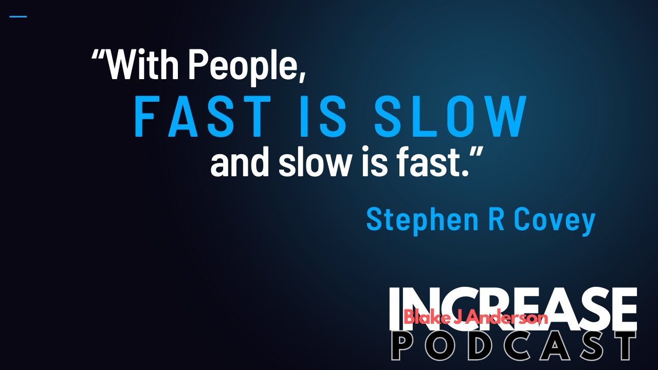 "Fast is Slow and Slow is Fast." | Blake J Anderson - YouTube