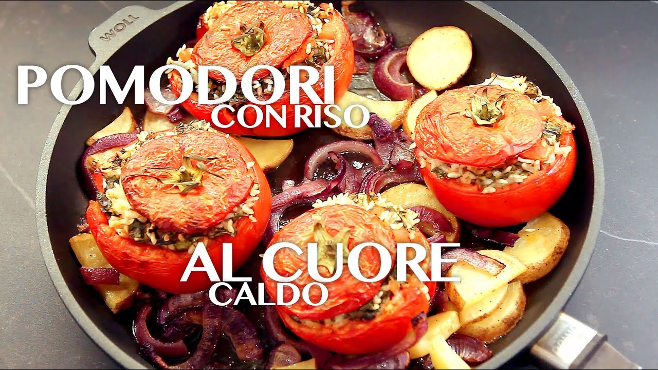 Pomodori con Riso al Cuore Caldo - vegan chef Davide Leo - YouTube