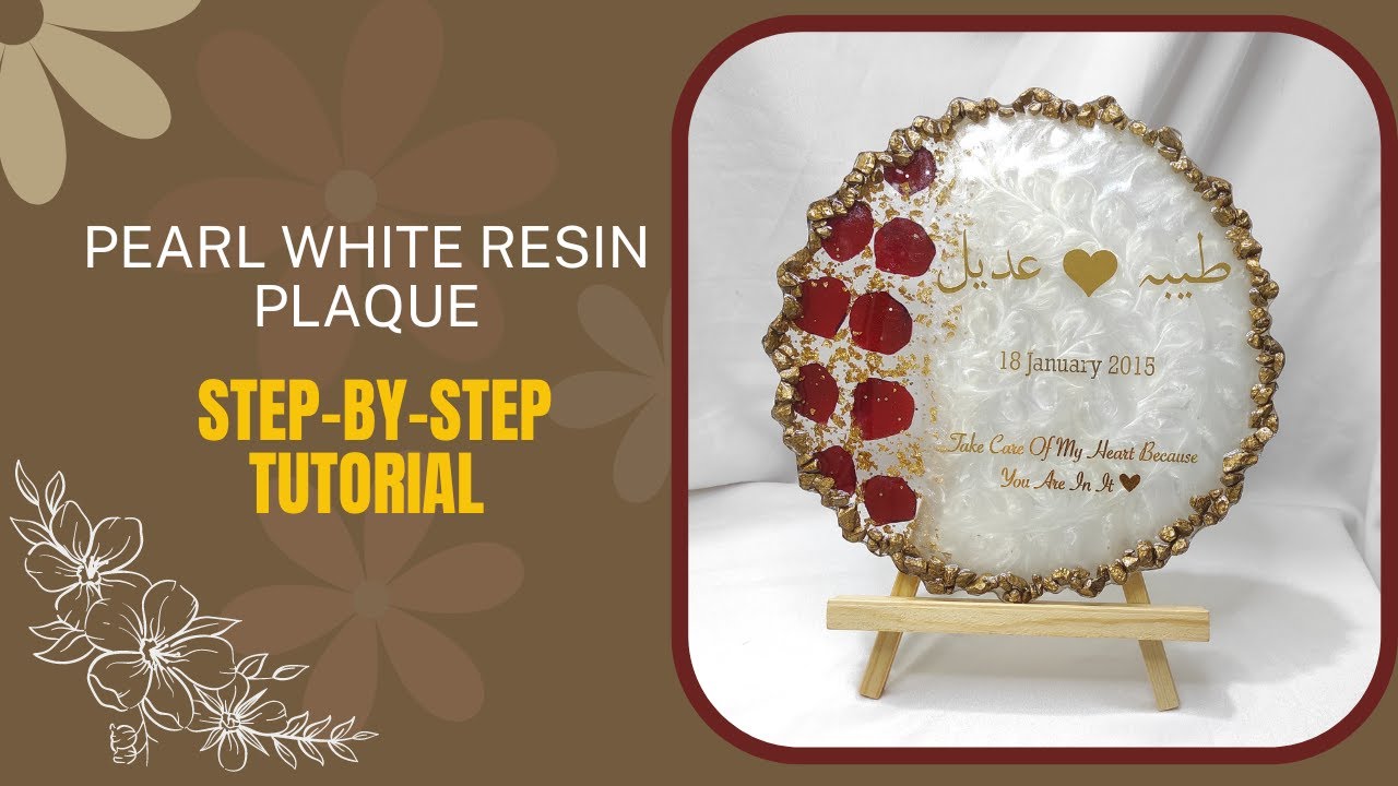 Perfect Pearl White Resin Plaque - Step-by-Step Tutorial! - YouTube