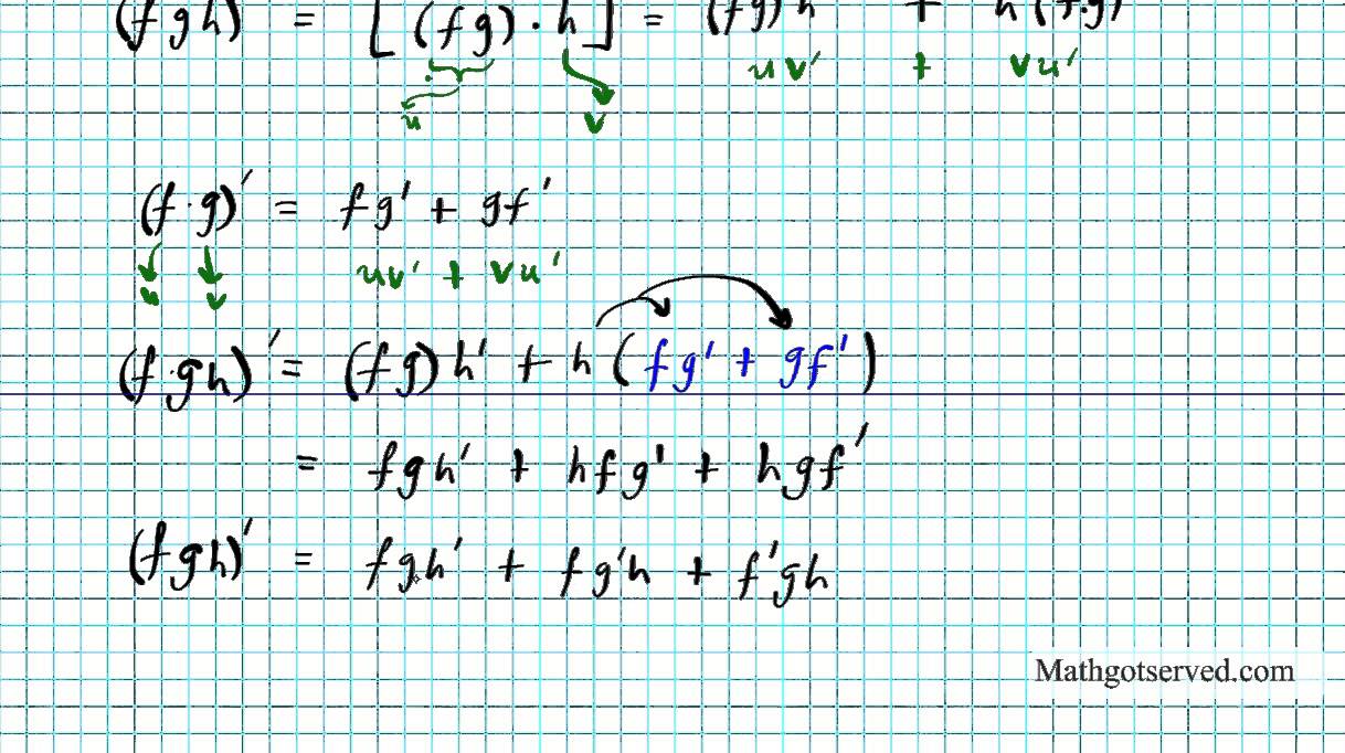 Product Rule On Three Or More Functions Mathgotserved Calculus YouTube Product Rule On Three Or More Functions Mathgotserved Calculus YouTube