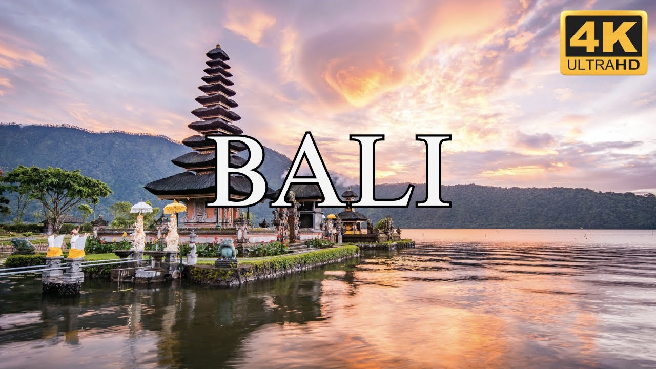Flying over BALI - 4K scenery with upbeat music - YouTube