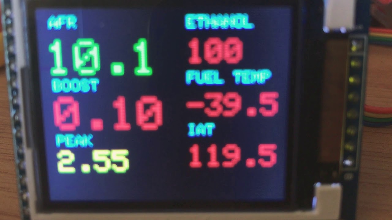arduino afr/ boost/ ethanol%analyzer/fuel and iat temp.. - YouTube