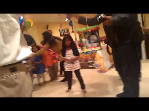 How to break a pinata - YouTube