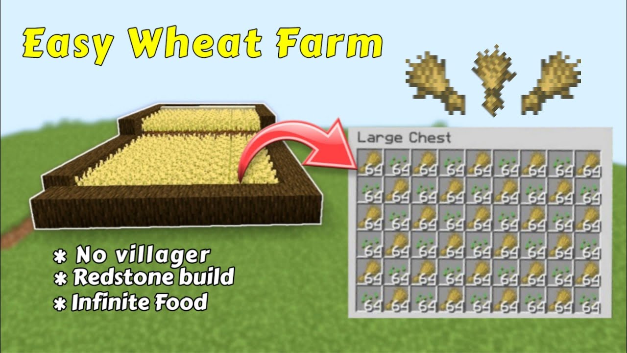 Easy Wheat farm build in Minecraft | Infinite food | Sparkraft | - YouTube