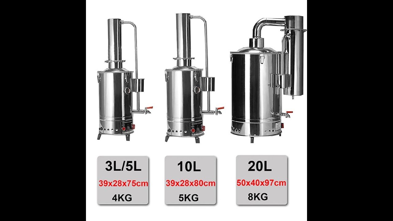 how to assemble and use the 10/20L stainless steel water distiller ...