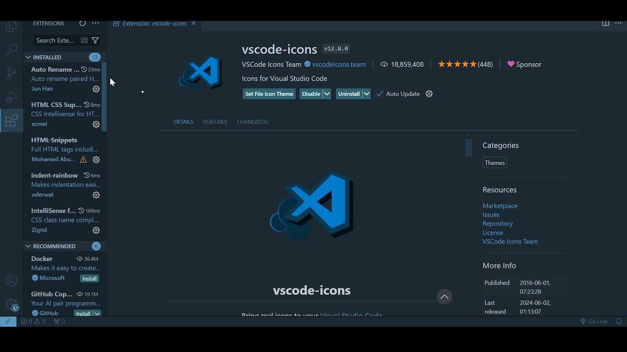 Python Vscode setting tema dan tampilan agar menarik 👌 - YouTube