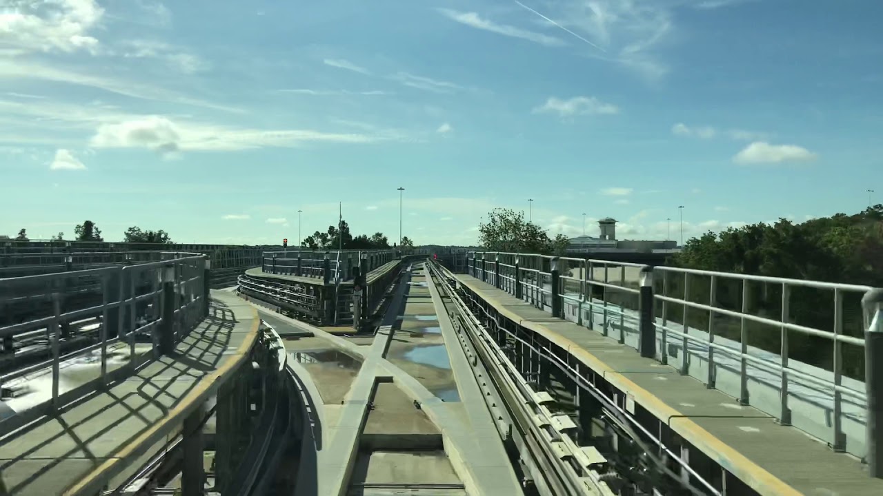 Tram headed to Terminal C at MCO - YouTube