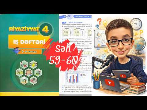 4-cü sinif Riyaziyyat İş dəftəri | 2-ci hissə | səh. 59-60 | Cədvəl. Piktoqram