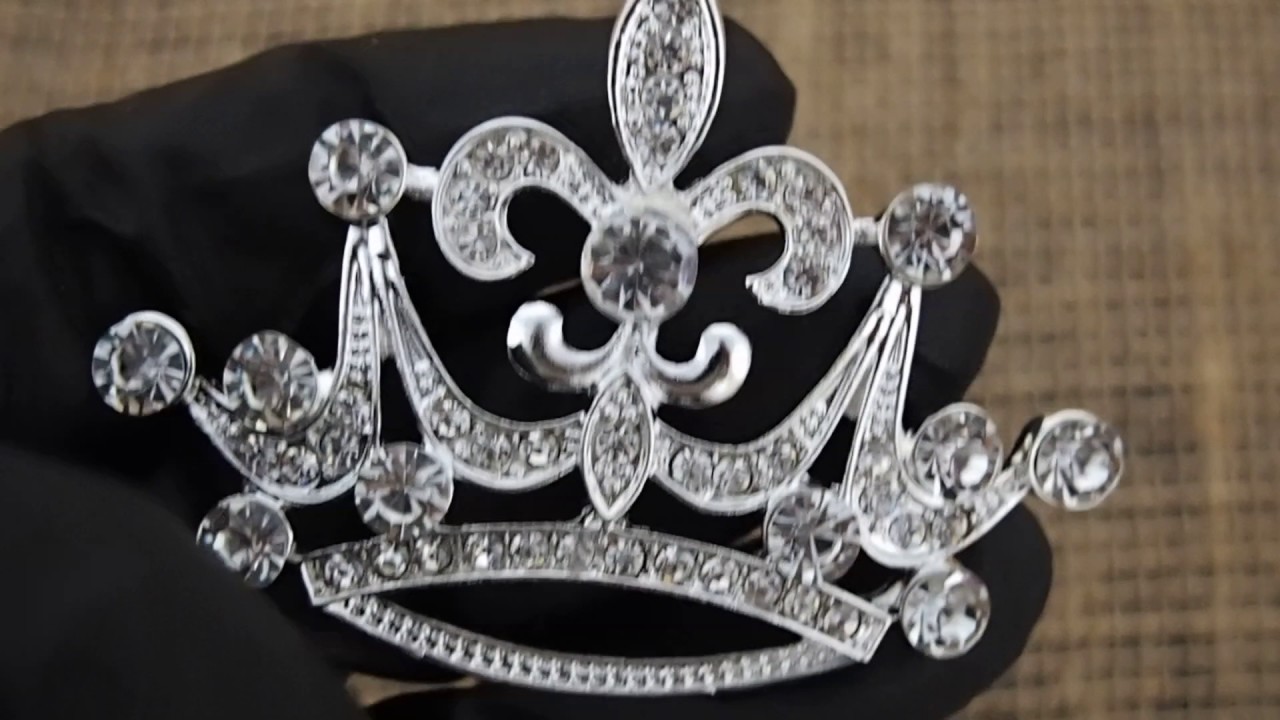 Royal Crown Coronet Corona Tiara Pendant Rhinestone Diamond King Queen ...
