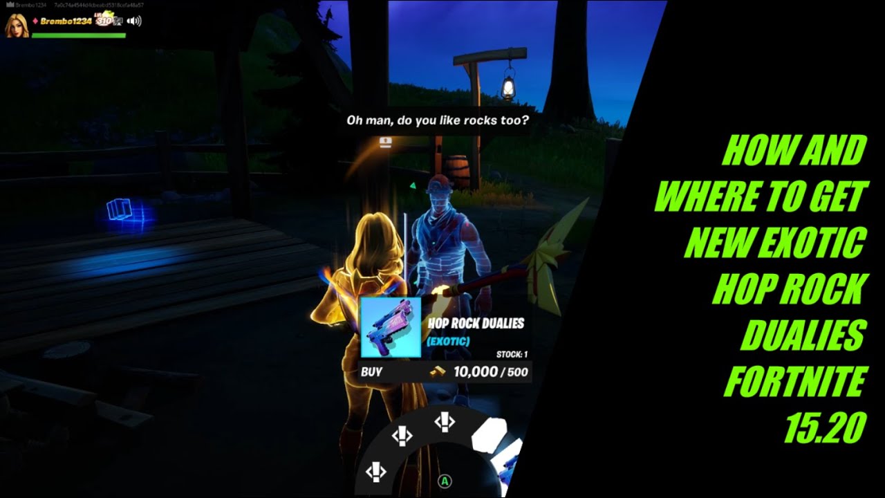 HOW AND WHERE TO GET THE HOP ROCK DUALIES NEW EXOTIC LOCATION FORTNITE ...