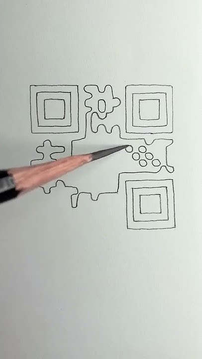 easy drawing QR code with pencil #short - YouTube