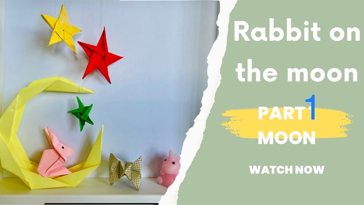 Papercrafts/origami tutorial/ how to make a rabbit on the moon ...