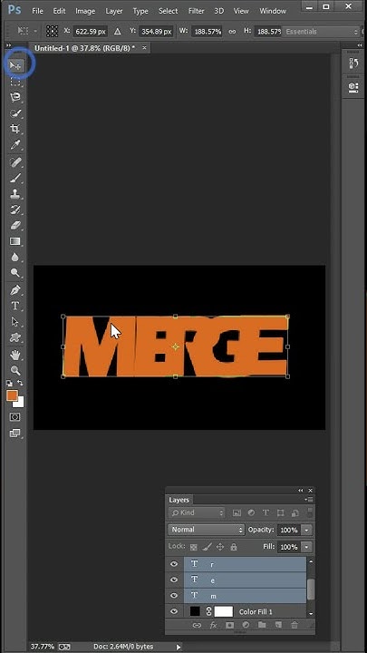 Photoshop Tutorial - Overlap Text Effect | Overlap text | Overlapping text in photoshop - YouTube