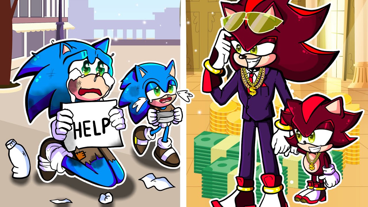 Poor Sonic & Rich Shadow Story: What Happened To Sonic? | Sonic The ...