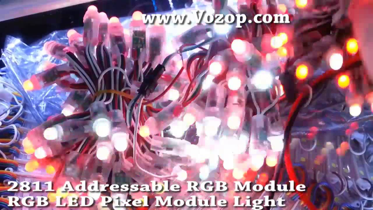 2811 Addressable RGB Module RGB LED Pixel Module Light - YouTube