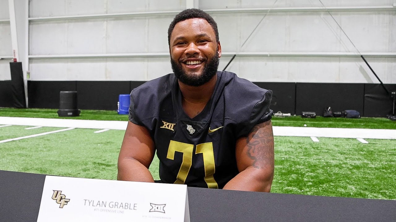 UCF OL Tylan Grable: 'Our goal is to win a championship' ⚔️🏈 - YouTube