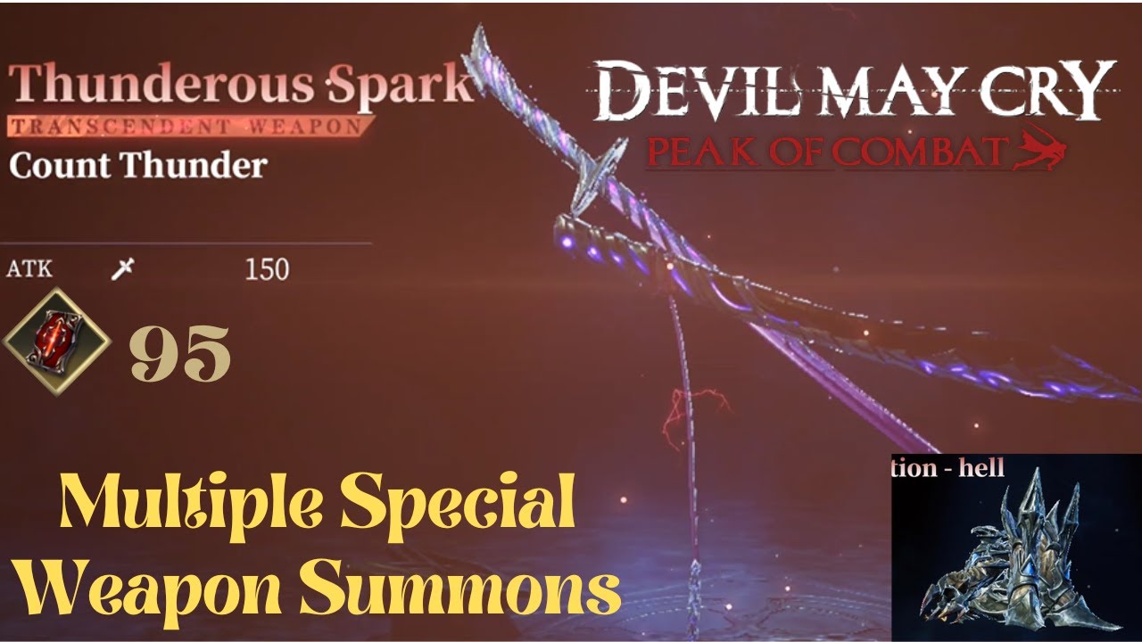DMC: Peak of Combat | Vergil | Count Thunder | Thunderous Spark |Weapon ...