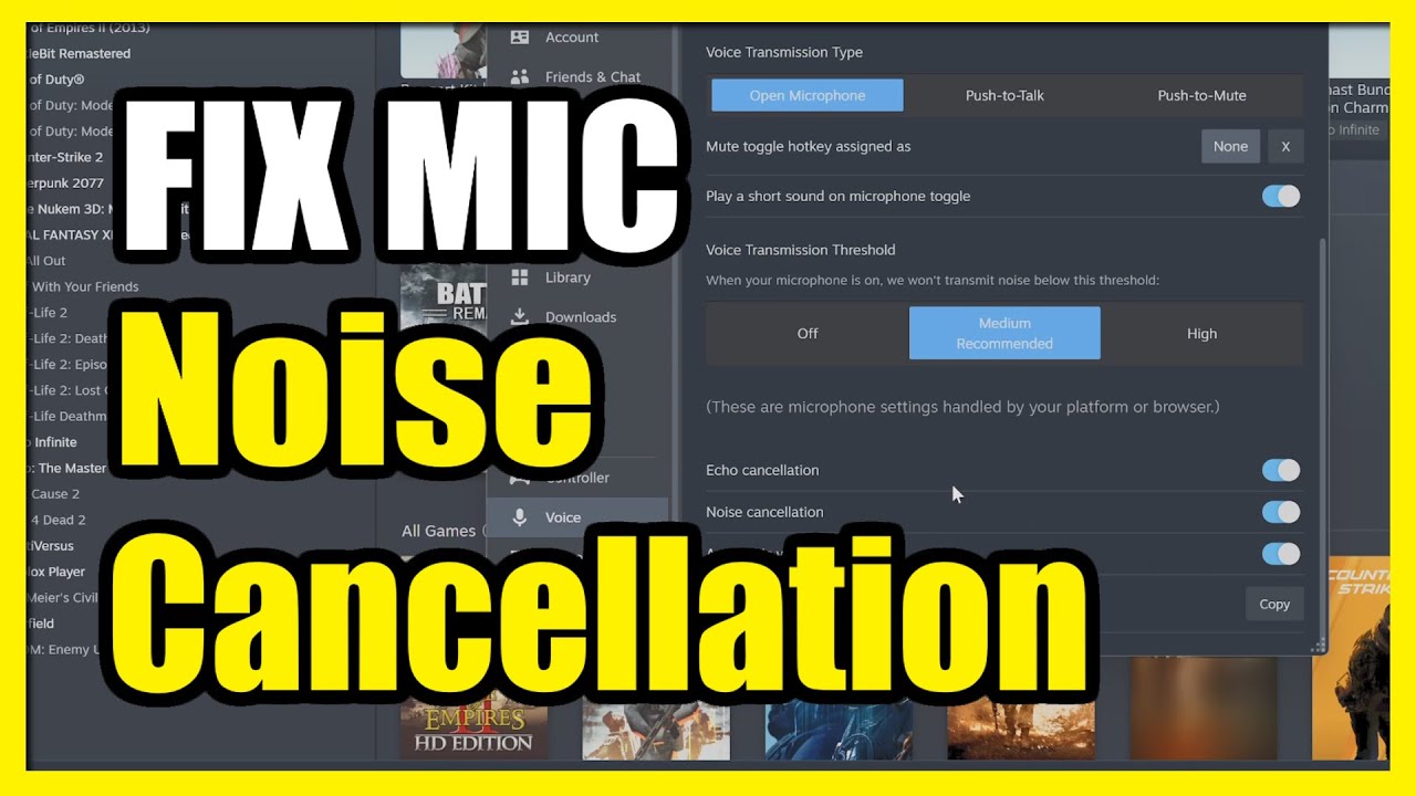 How to Turn on Push to Talk or Push to Mute on Mic for Steam (Key ...