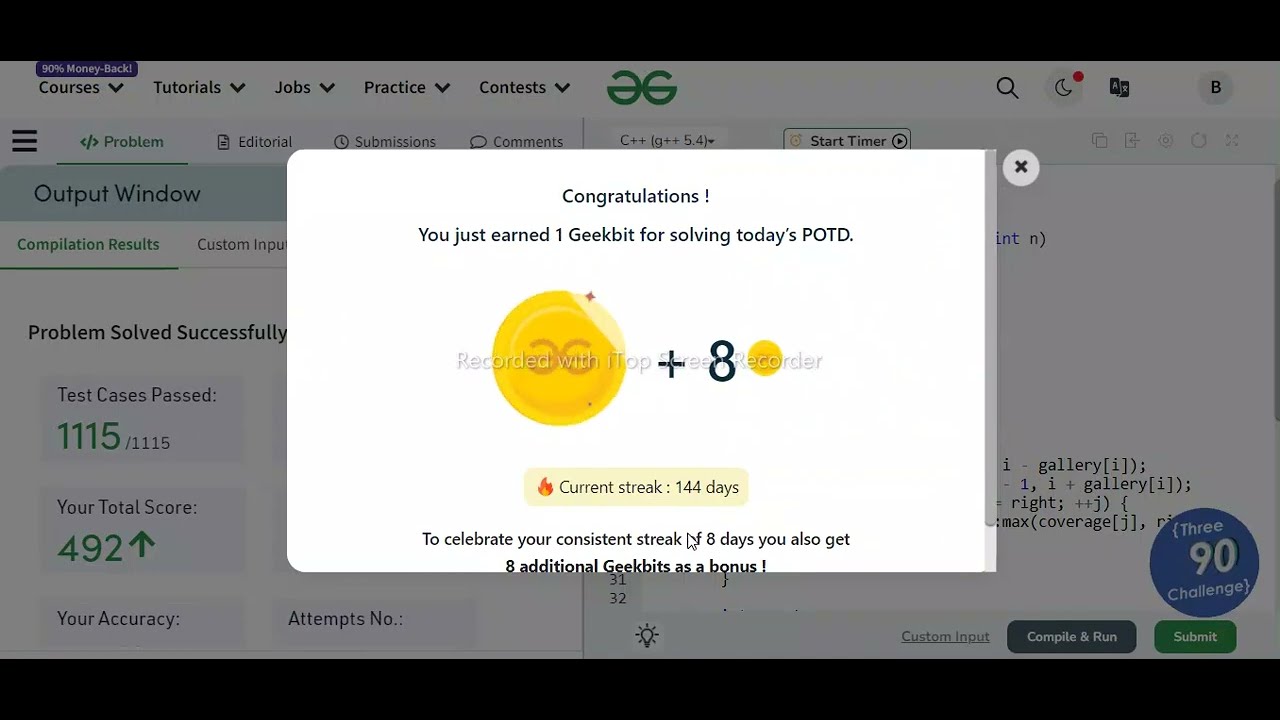 GFG POTD 18/01/2024 IN C++ MOST IMPORTANT INFORMATION | CODE IN COMMENT ...
