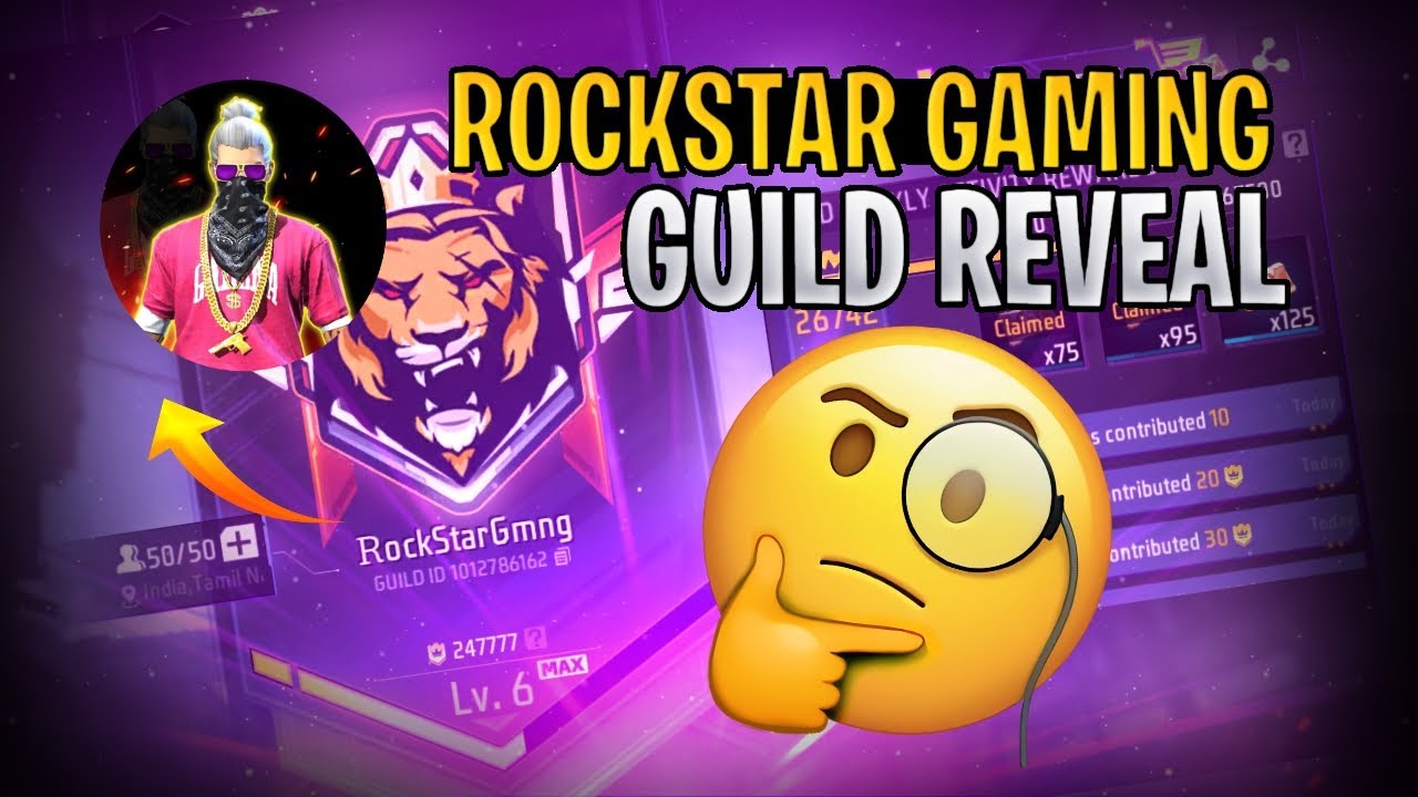 ROCKSTAR GAMING GUILD REVEAL😱 || Tamilnadu top 1 youtuber 🥳#guildreveal ...