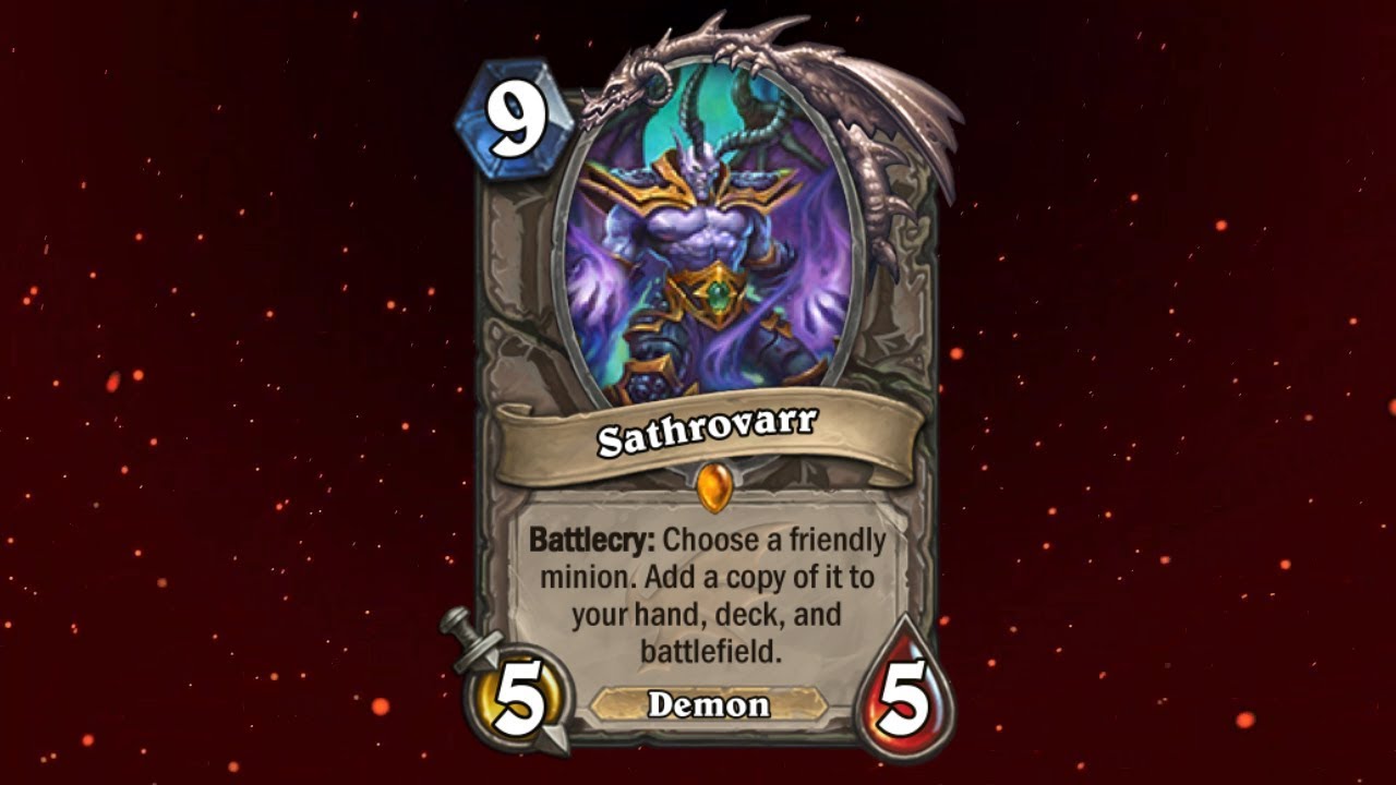 Hearthstone - THE SATHROVARR META - YouTube