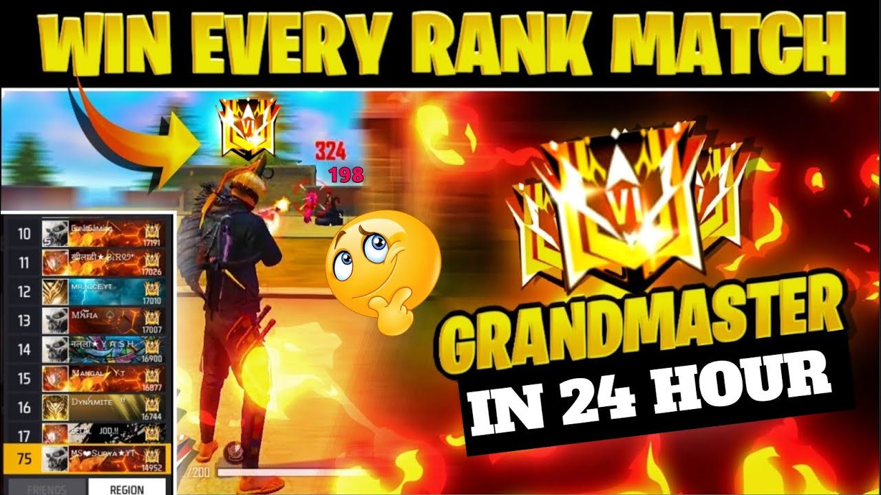 ROAD TO BR-RANK GRANDMASTER REGION - IN 24 HOURS 😲 GAMPLAY HIGHLIGHTS 😎 ...