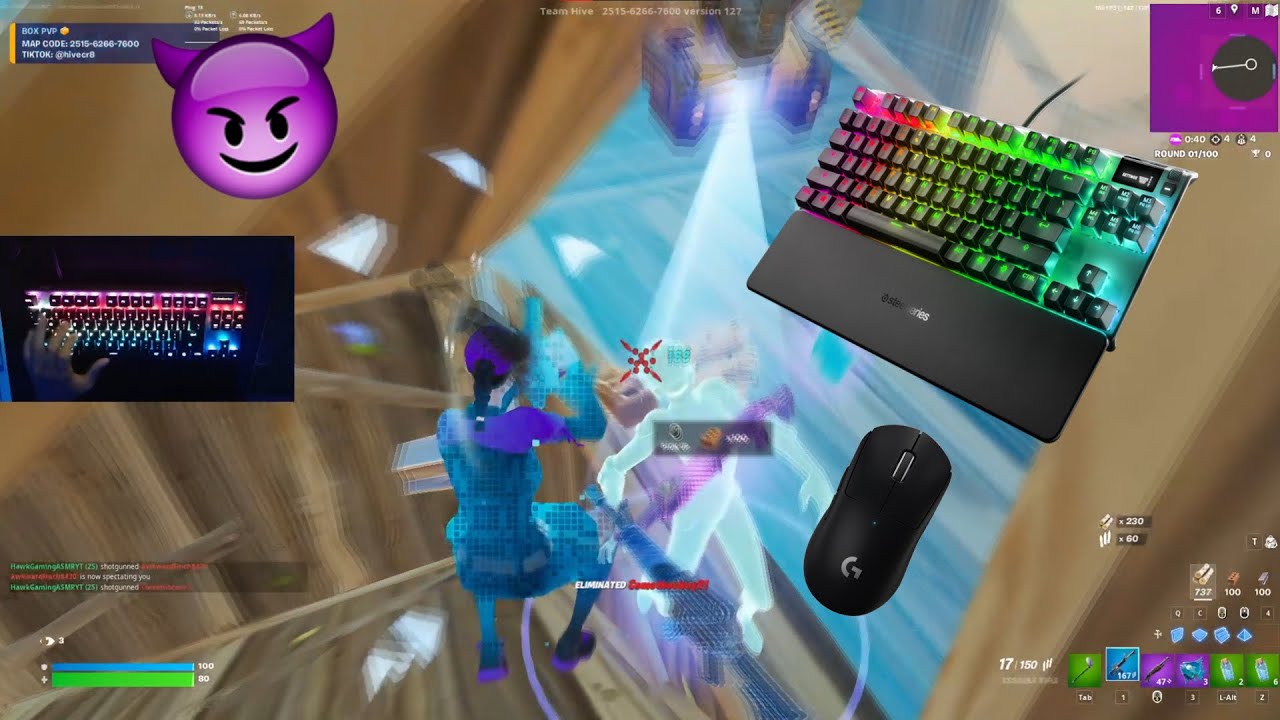Steelseries Apex Pro TLK ASMR in Fortnite's Intense Box Fight! 🏆💻 240 ...