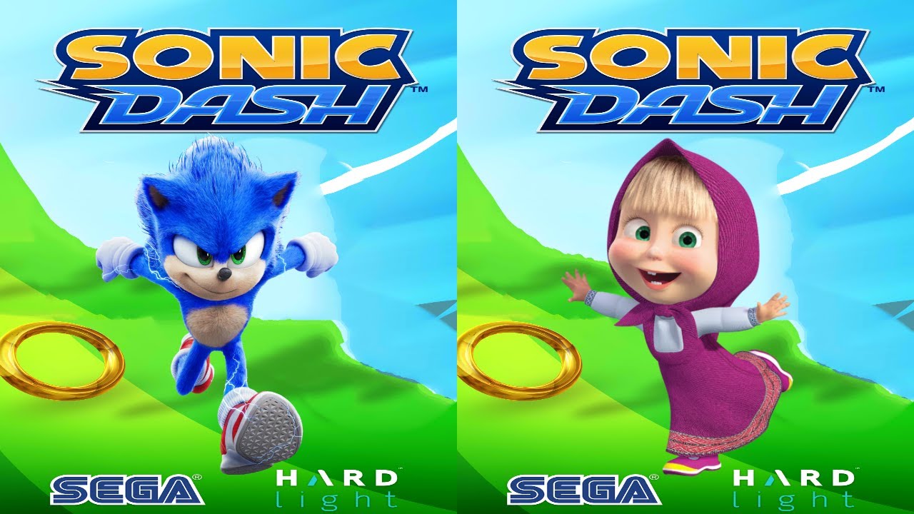 Sonic Dash vs Masha Princess Run - Movie Sonic vs All Bosses Eggman ...