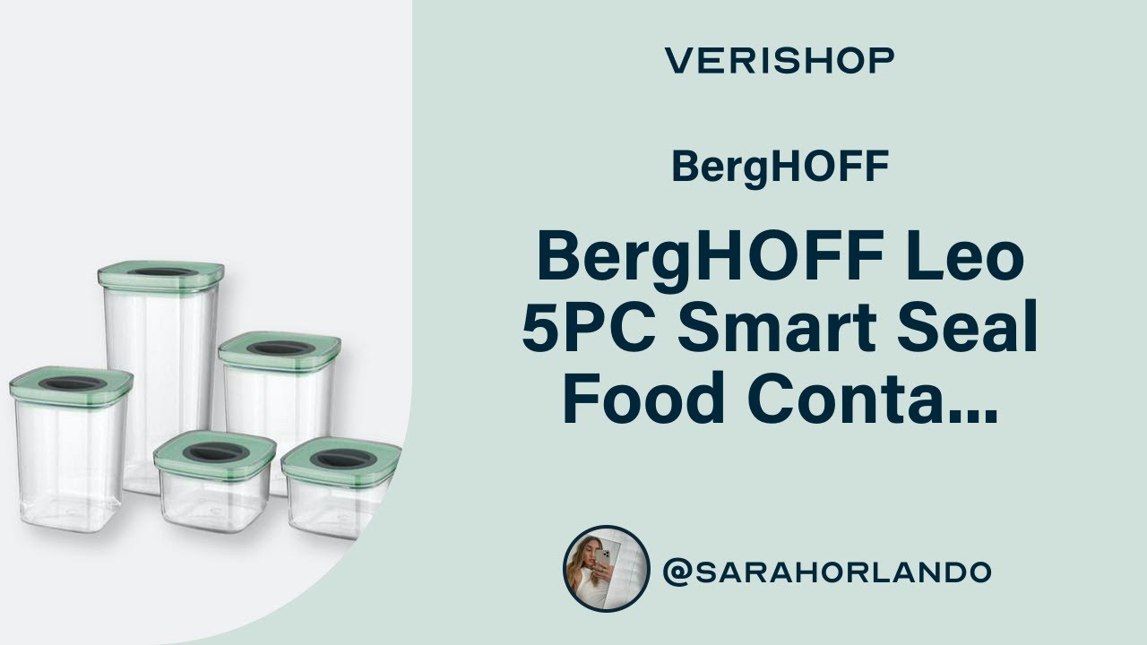 BergHOFF BergHOFF Leo 5PC Smart Seal Food Container Set, Green Review ...