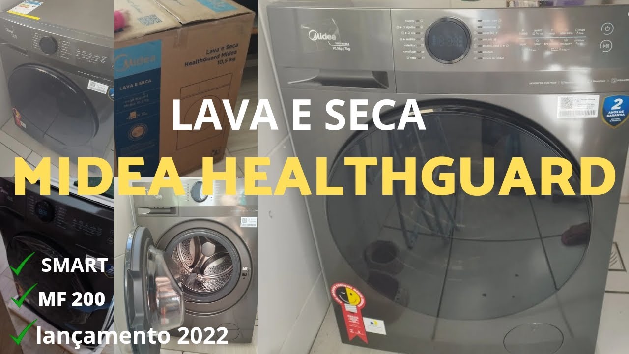 LAVA E SECA MIDEA HEALTHGUARD SMART/Titanium MF 200 10,50/7kg INVERTER ...