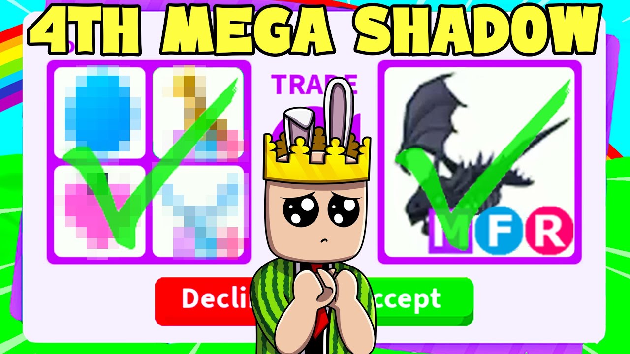 BRUH i got my 5TH MEGA SHADOW DRAGON! (Adopt me) - YouTube