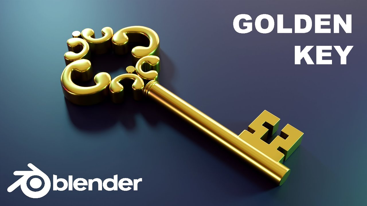 3D Modeling of a Golden key in Blender - YouTube