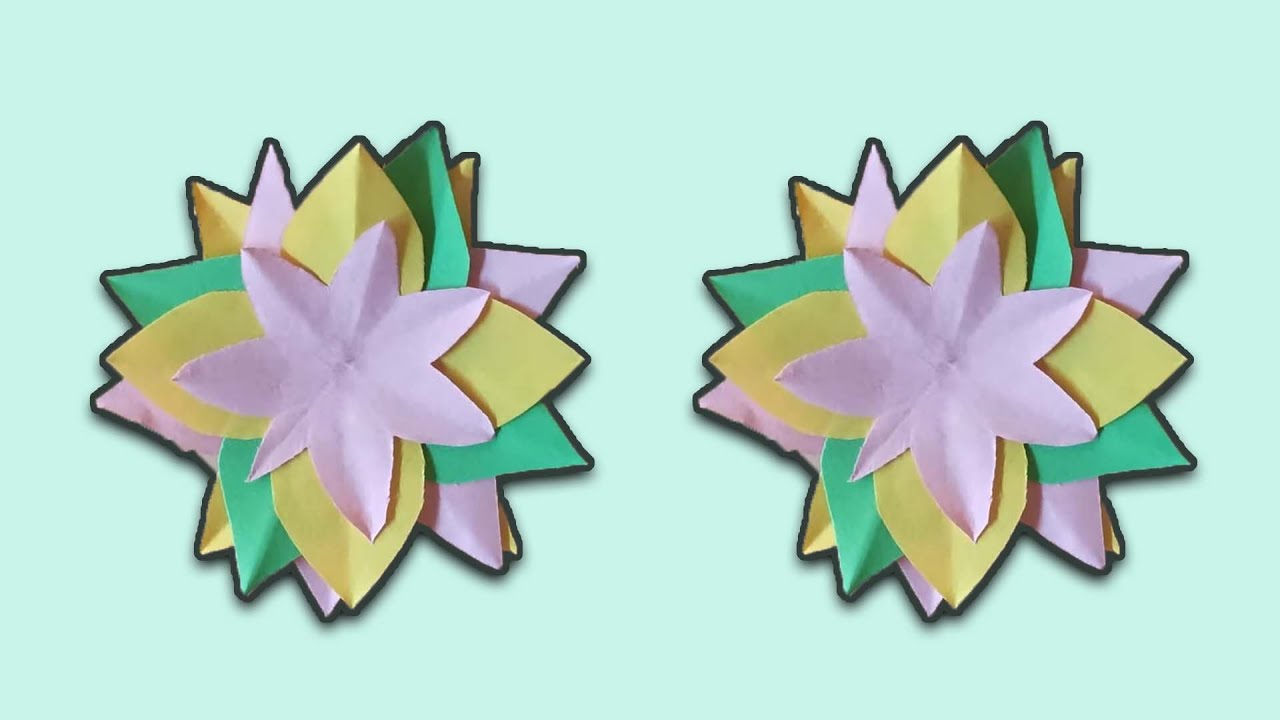 A Beautiful Collage Flower 🌷🌷Beautiful Paper Flower Tutorial | DIY ...