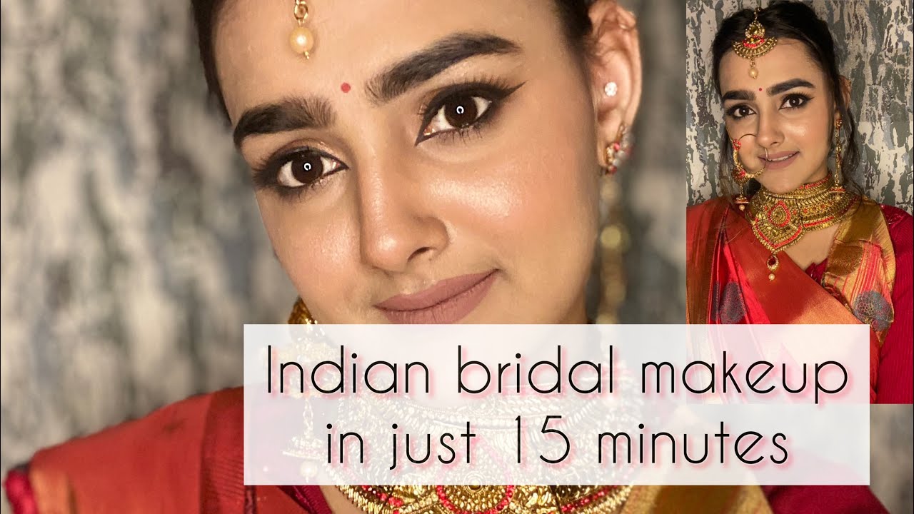 Bridal makeup tutorial || bridal makeup in just 15 minutes || self ...